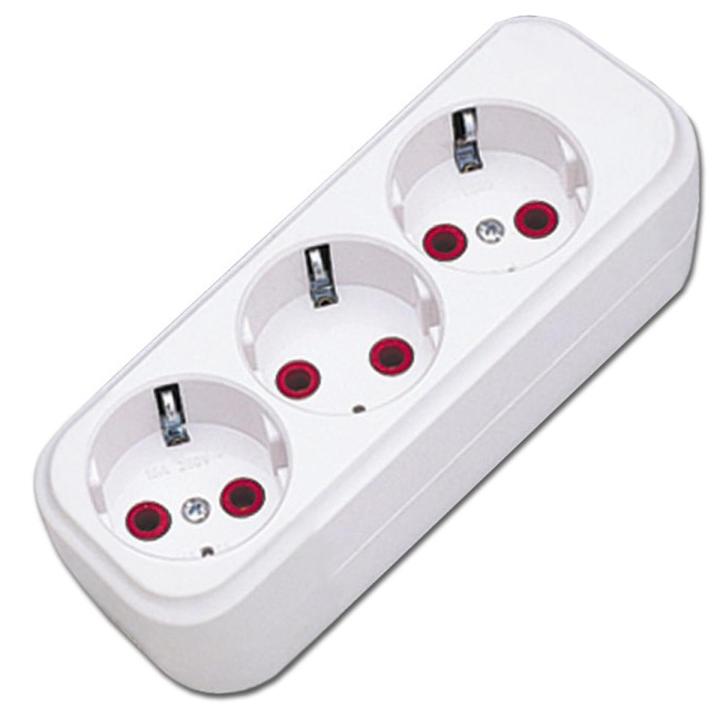 ELBi 3 Schuko Earthed Sockets Box. Made in TURKEY. Electric board. 3 ...