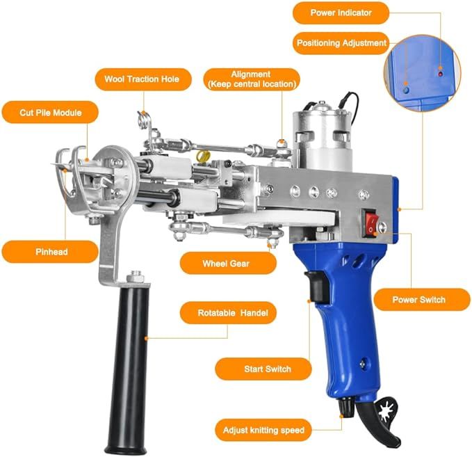 Tufting Gun with Rugs Trimmer including trimmer guide kit. | Daraz.pk