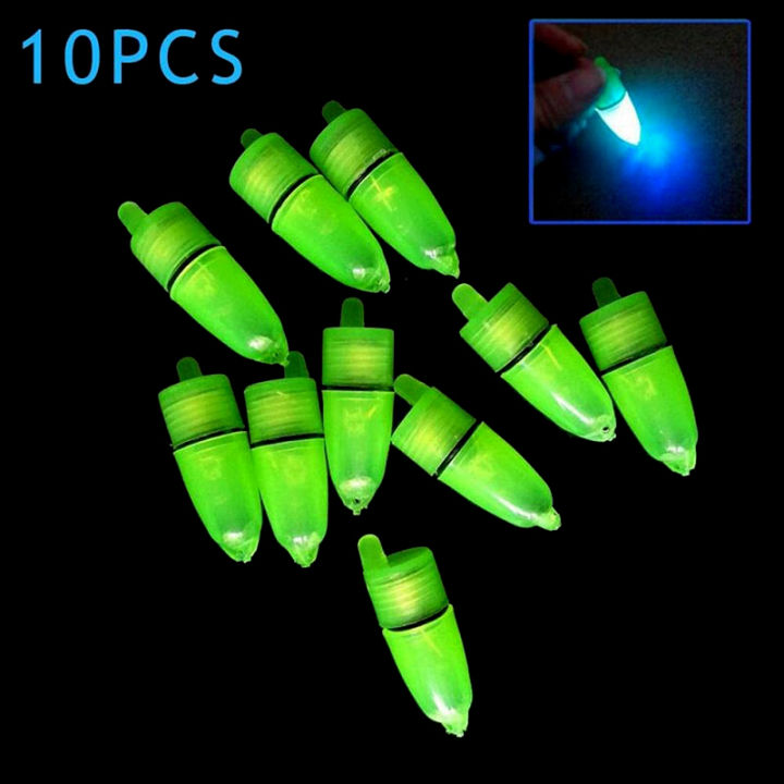 10 Pcs/Set LED Luminous Fishing Bells Alarm Clip Plastic Night Fishing ...
