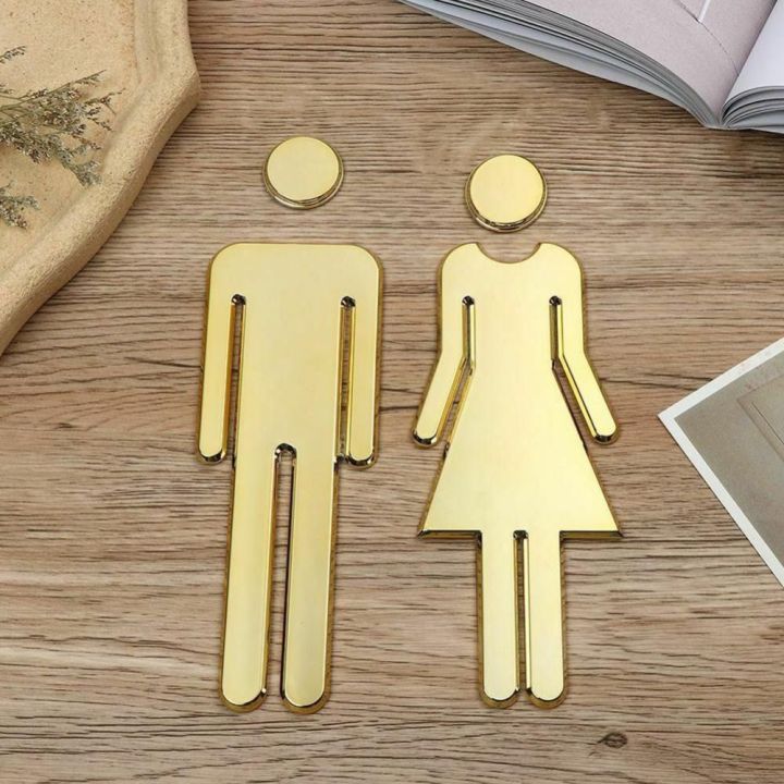 Acrylic Adhesive Washroom Sign Bathroom Sign Women Symbol Home Hotel ...