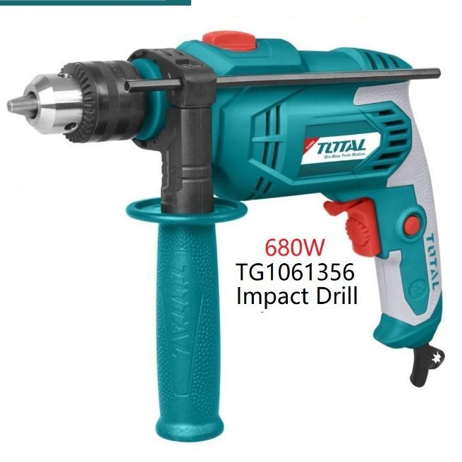 TOTAL Impact drill 13mm 680 Watt Variable Speed | TOTAL TG1061356 ...