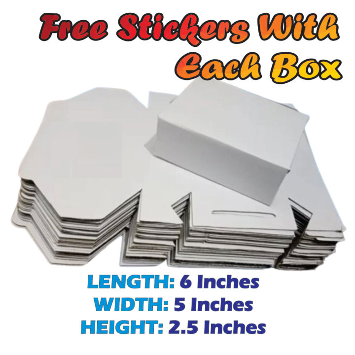 3-PLY White Hard Card Ecommerece Packing Boxes Size In Inches (6x5x2.5 ...