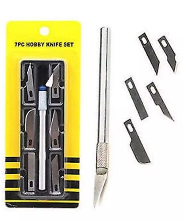 7pcs Pen Cutter Precision Knives Extractor Style Hobby For Crafts Art ...