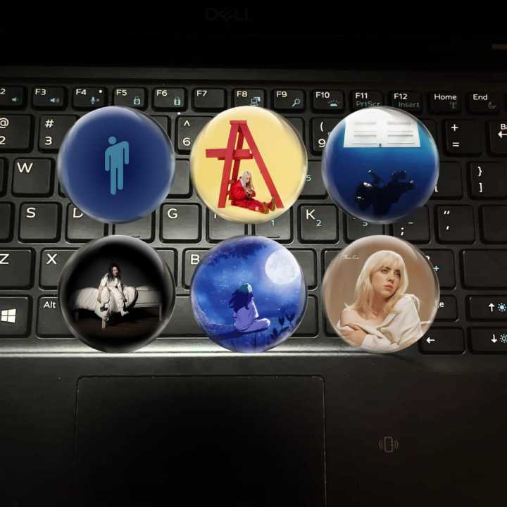 6 pcs BILLIE EILISH pin badges 58mm based on billie eilish music ...