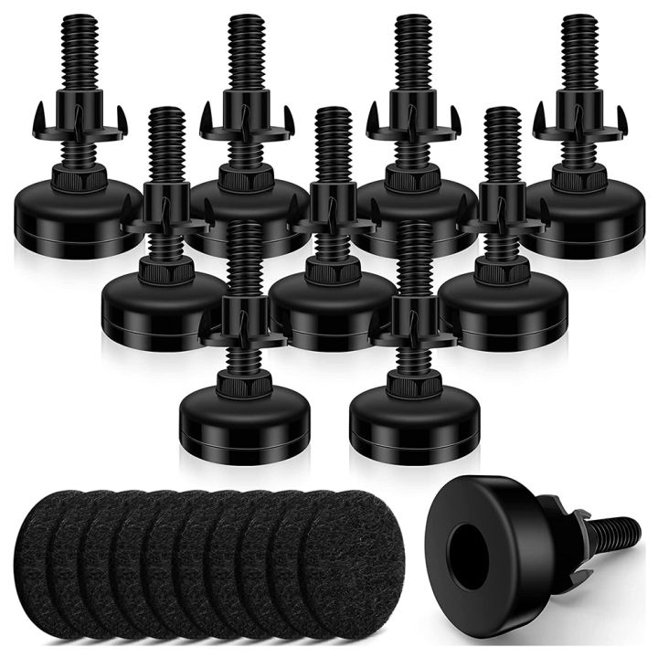 10 Set Adjustable Furniture Leveling Feet, for Sofa with T- Nut Kit ...