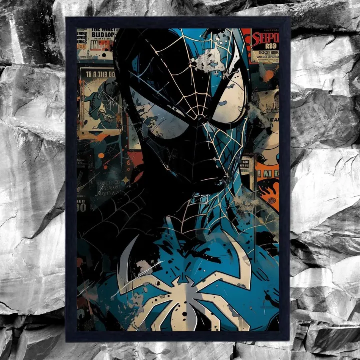 Premium A4 Spider-Man Wall Frame - Iconic Marvel Superhero Art Print ...