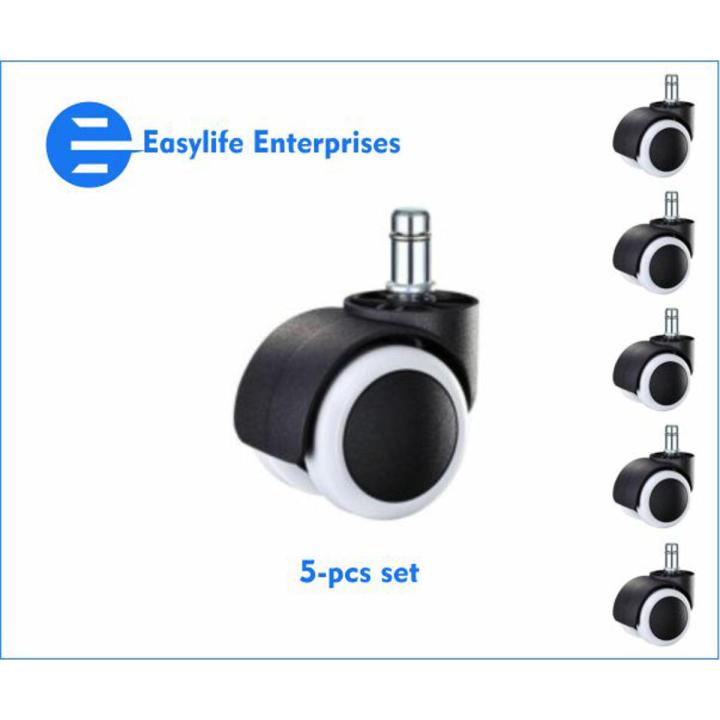 wheels / casters - set of 5 - all kinds of revolving chairs | Daraz.pk