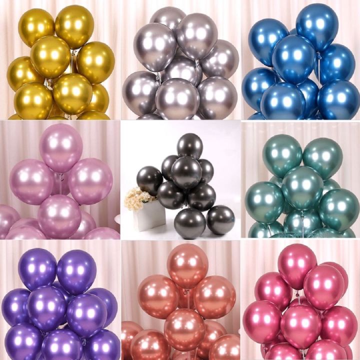 50 Pieces Chrome Balloons 12 Inch - Metallic Birthday, Wedding ...