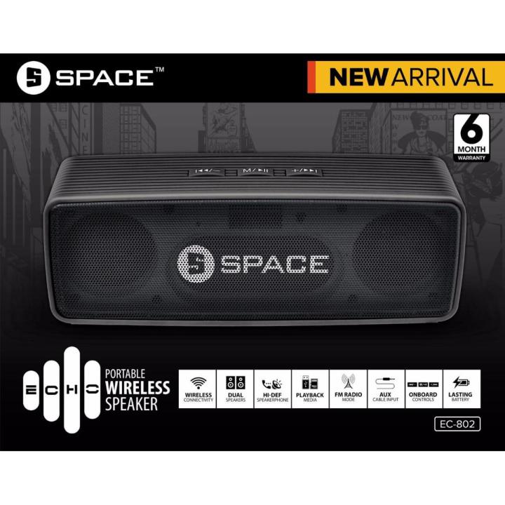 Space ECHO Portable Wireless Speaker EC-802 | Daraz.pk