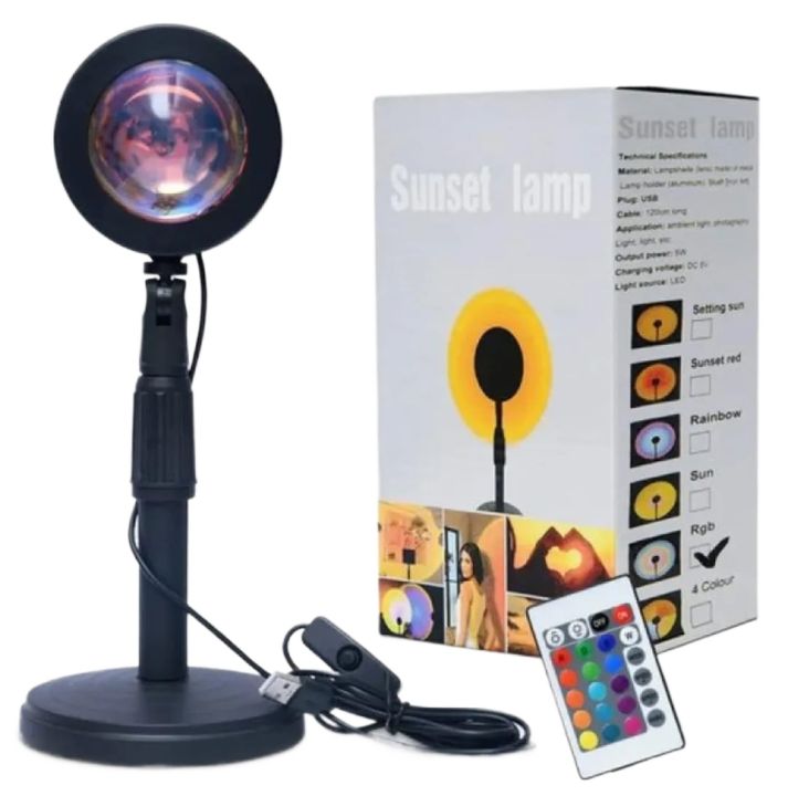 High Quality Sunset Lamp Projector - 16 Colors Changing Rainbow Sun Led ...