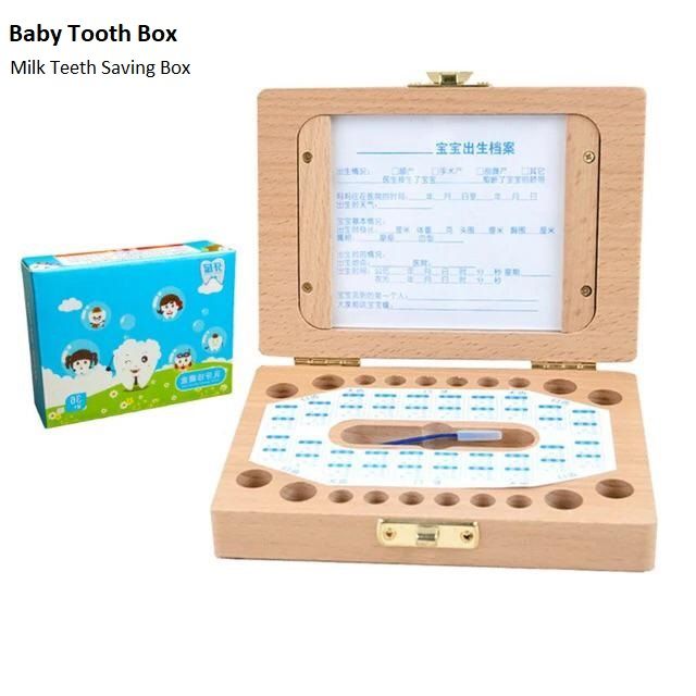 Wooden Tooth Box, Baby Milk Tooth Storage Box, baby teeth box | Daraz.pk