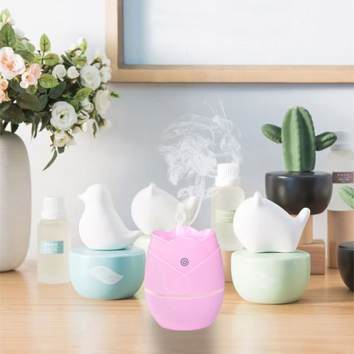 Ultrasonic Rose Mini Humidifier Diffuser Purifier 80ml - Multi | Daraz.pk