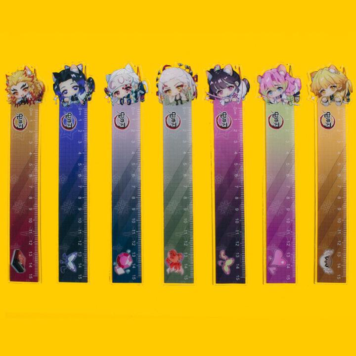 Demon Slayer Ruler Anime Rulers Kamado Tanjirou Study Cute Kids Ruler ...