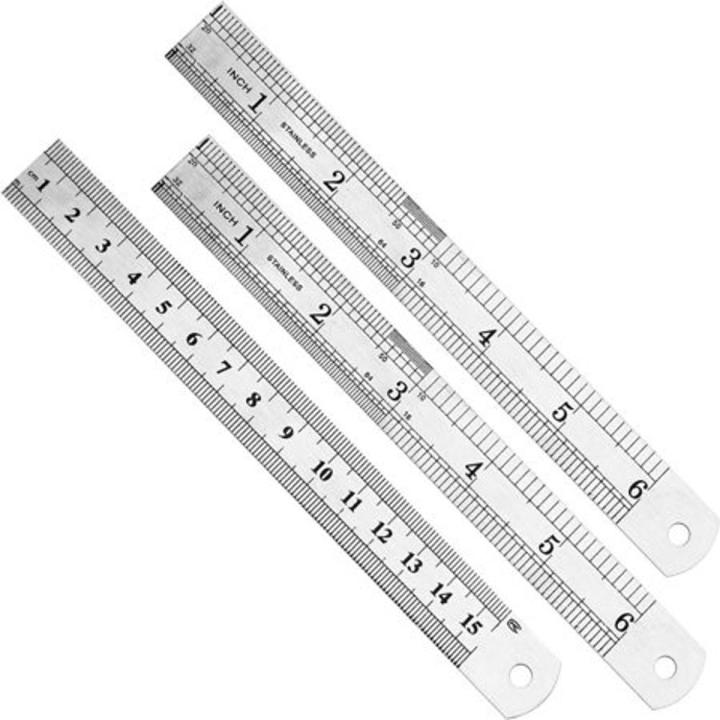 6" Inch Steel Scale Ruler (3 Pcs) | Daraz.pk