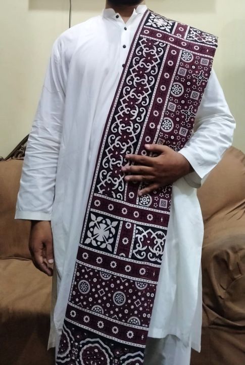 Premium Sindhi Ajrak for Men and Girls – Elegant Sindhi Cotton Shawl ...