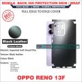 Oppo Reno 13F full Back 360 Protection skin wrap with sides and camera ...