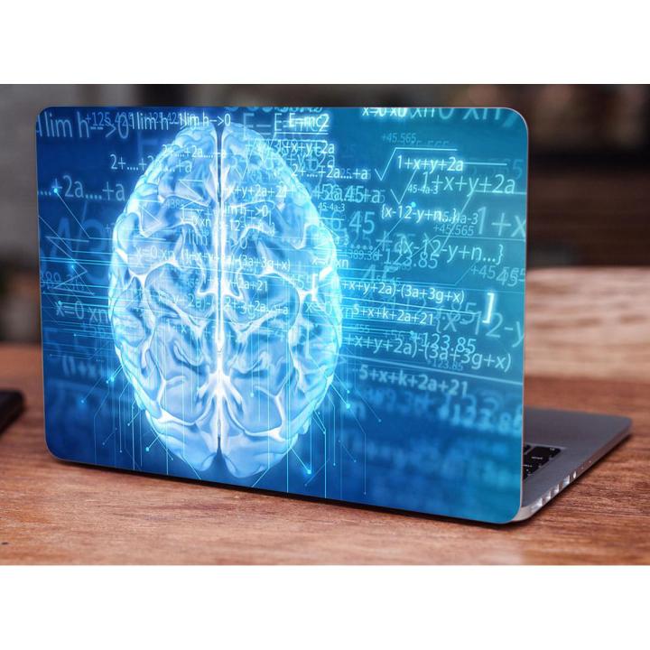 blue-neon-brain-math Laptop Skin Vinyl Sticker Decal, 13 13.3 14.6 15 ...
