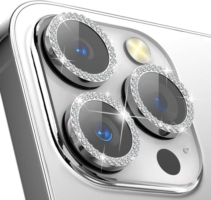 Natural Titanium Diamond Camera Lens Protector for iPhone 15 Pro Max ...
