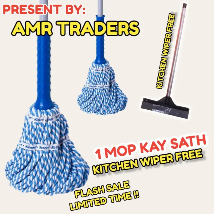 Twist N' Squeeze Mop - Smart Squeeze Drying System Heavy Duty Cotton ...