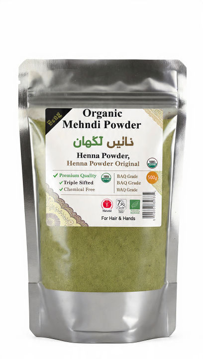 Organic Mehndi Powder Henna Powder (Orignal) - 500 Grams pure Henna ...