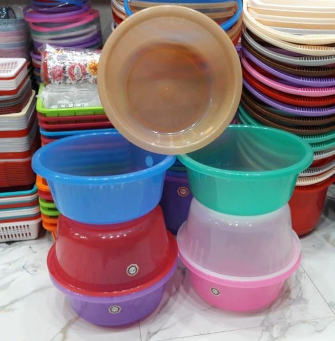 Large Laundry Tub Semi Transparent 42 Liters Random Colors | Daraz.pk