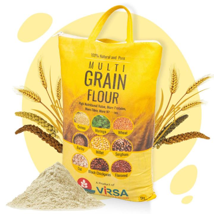 Multi Grain Flour with 9 Grains 5 kg | Daraz.pk