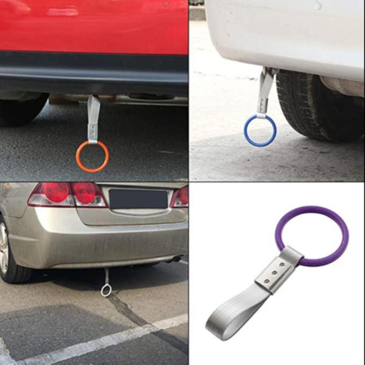 JDM Car Static Belt Decorative Warning Hanging Ring Rear Bumper haning ...
