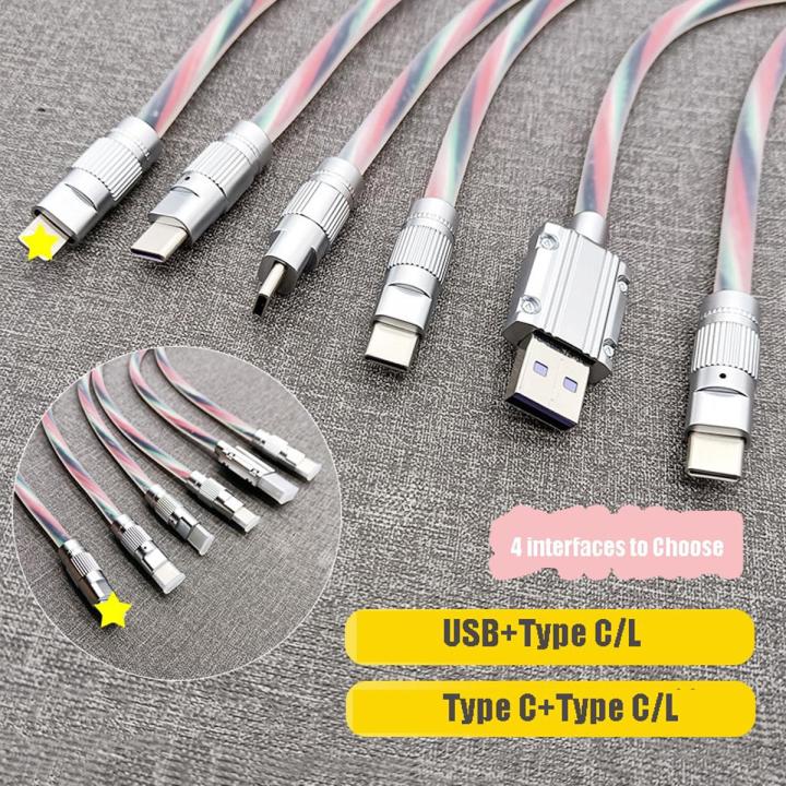 120W Zinc Alloy USB to USB Type C Silicone Cable TypeC to TypeC Super ...