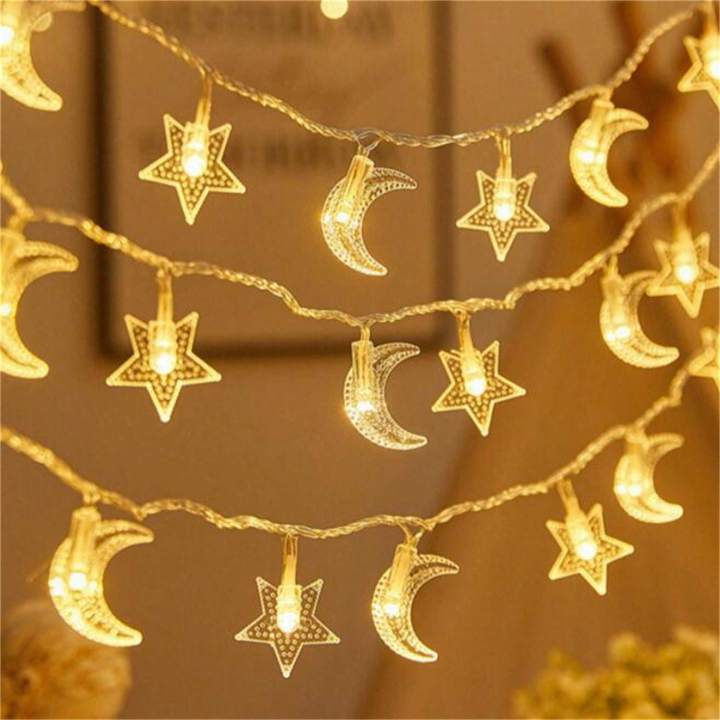 Decorzone Star moon led string light Ramadan decoration led string ...