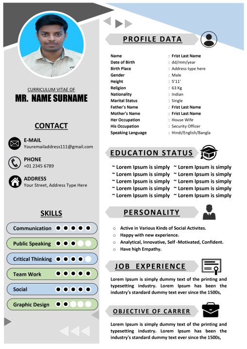 CV, Resume Or Cover Letter Writing And Printed On A4 Size Hard Plain ...