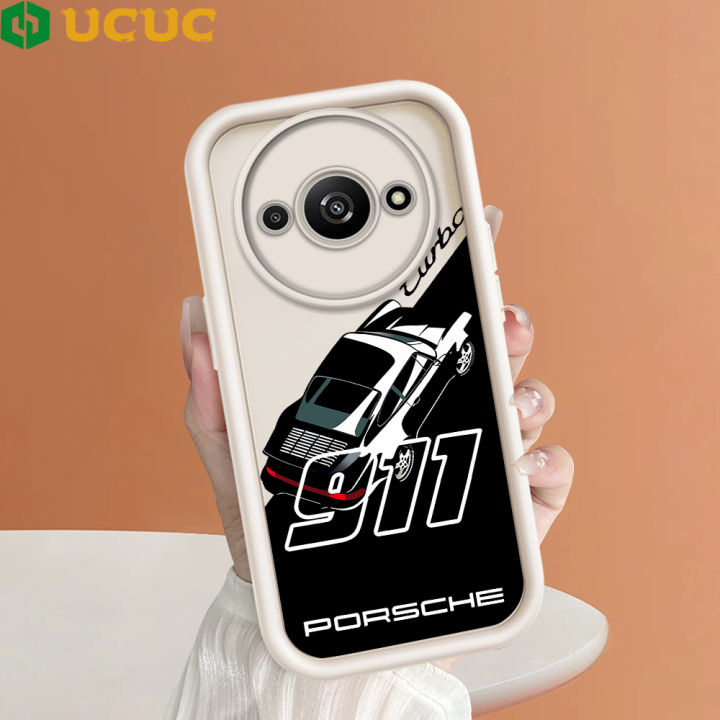 UCUC for Redmi A3 A3x Back Cover Speed Racing Car Soft Silicone Square ...