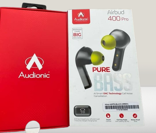 Audionic Airbud 400 Pro Wireless Earbuds TWS Earbud With Quad MIC, ENC ...