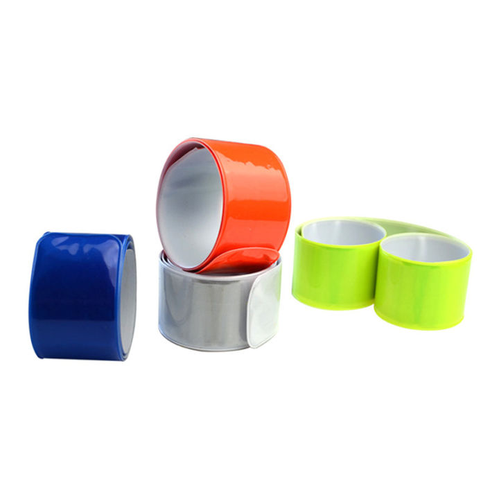 2Pcs 40*3cm Reflective Night Safety Slap Wrap Band Ankle Leg Jogging ...