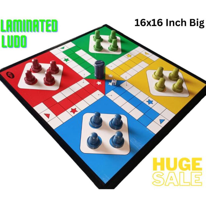 Laminated Cardboard Ludo Board Game 16x16 Inch Big Size Water Proof ...