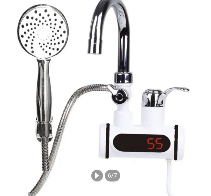 Hot Water Tap with shower Instant Heating Electric Heater Faucet Tap ...