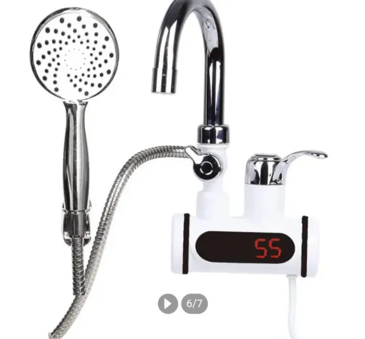 Hot Water Tap with shower Instant Heating Electric Heater Faucet Tap ...