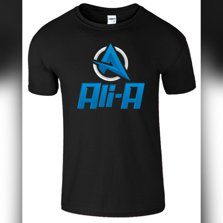 Black Cotton Tshirt Ali Youtuber Gamer Streamer Vlogger | Daraz.pk