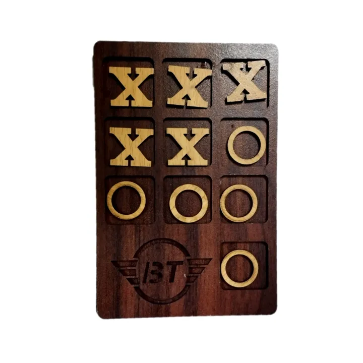 Tic Tac Toe (New and Improved Design)/Noughts and Crosses Wooden ...