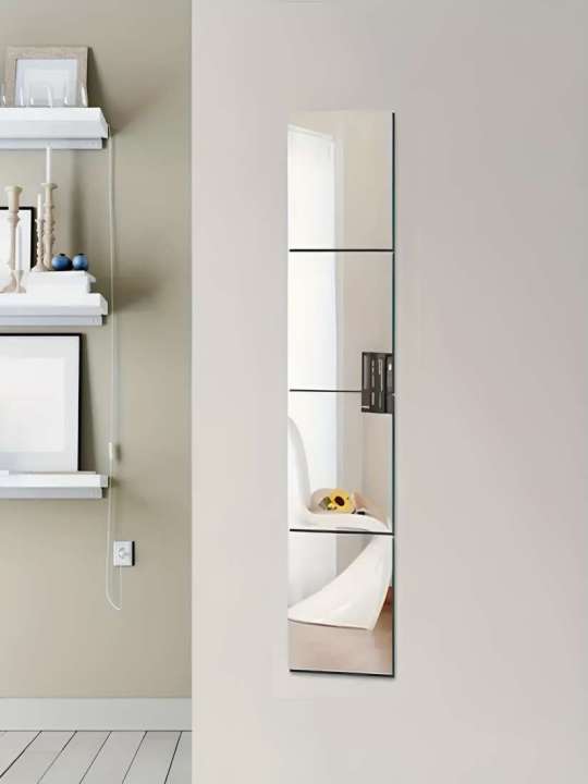 Self-Adhesive Flexible Mirror Wall Stickers, Rectangular Mirror Non ...