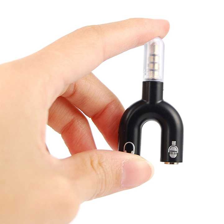 U Shape 3.5mm Stereo TRRS 4 Pole Plug to Mic & Headset Female Audio ...