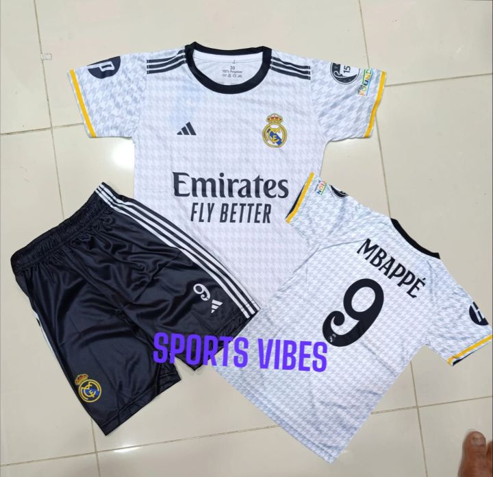 MBAPPE REAL MADRID FOOTBALL KIT FOR KID IN DIGITAL 2024/25 | Daraz.pk