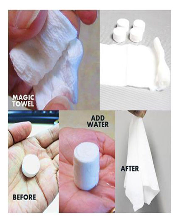 Pack of 50 Magic Compressed Towel Tissue - White | Daraz.pk
