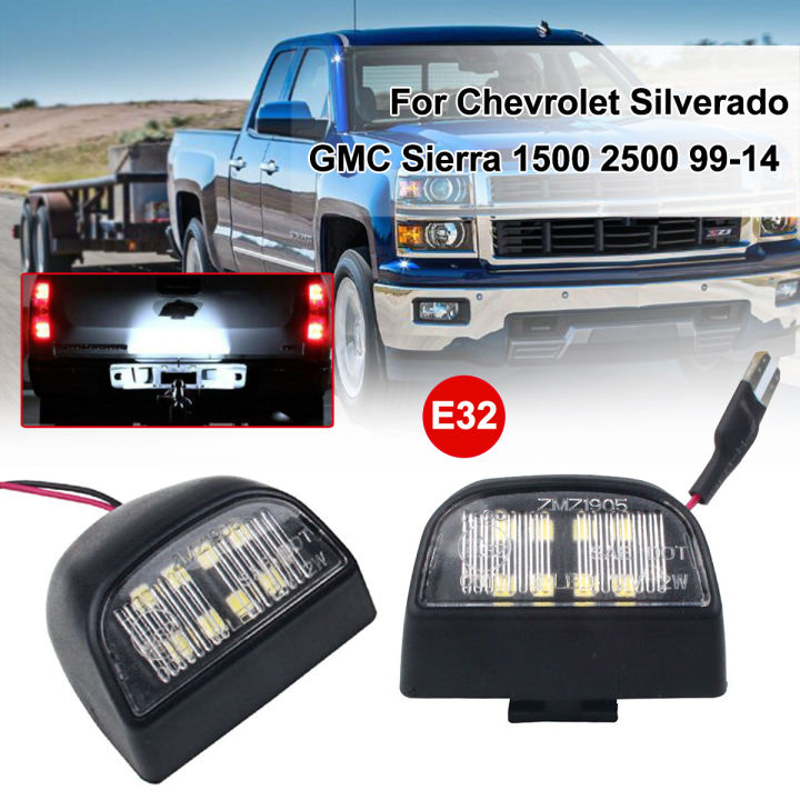 For Automotive Rear License Plate LED Light Fit Chevrolet Silverado GMC ...