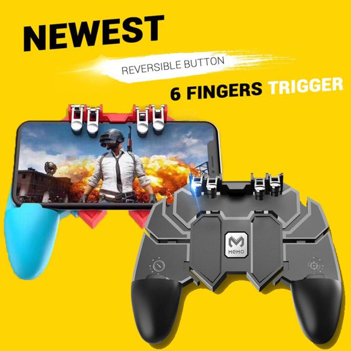 Mobile Game Controller Trigger Six Finger All-in-one Joystick Gamepad AK 66 for PUBG | Daraz.pk