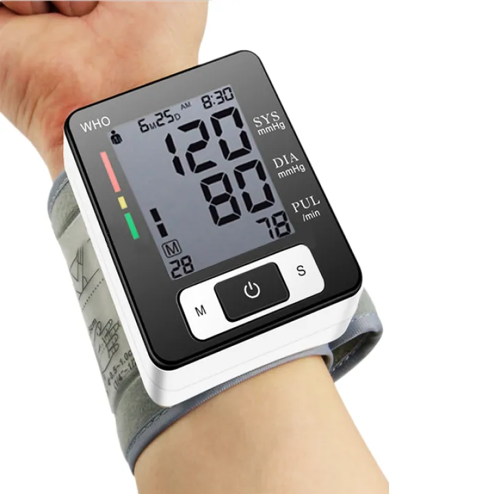 Digital Automatic Wrist Blood Pressure Monitor With High and Low BP ...