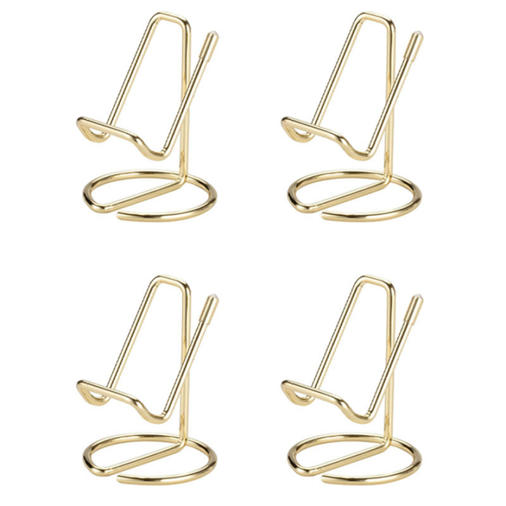 NANLIY 4X Business Card Holder for Desk, Metal Business Card Display ...