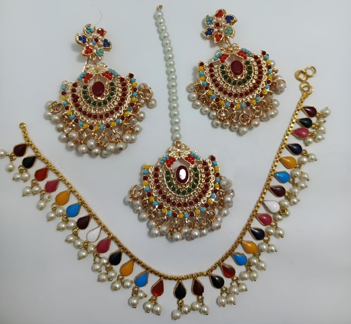 Exquisite Chouckar Set with Bindiya Kanta: Elegant Design, Top-Quality ...