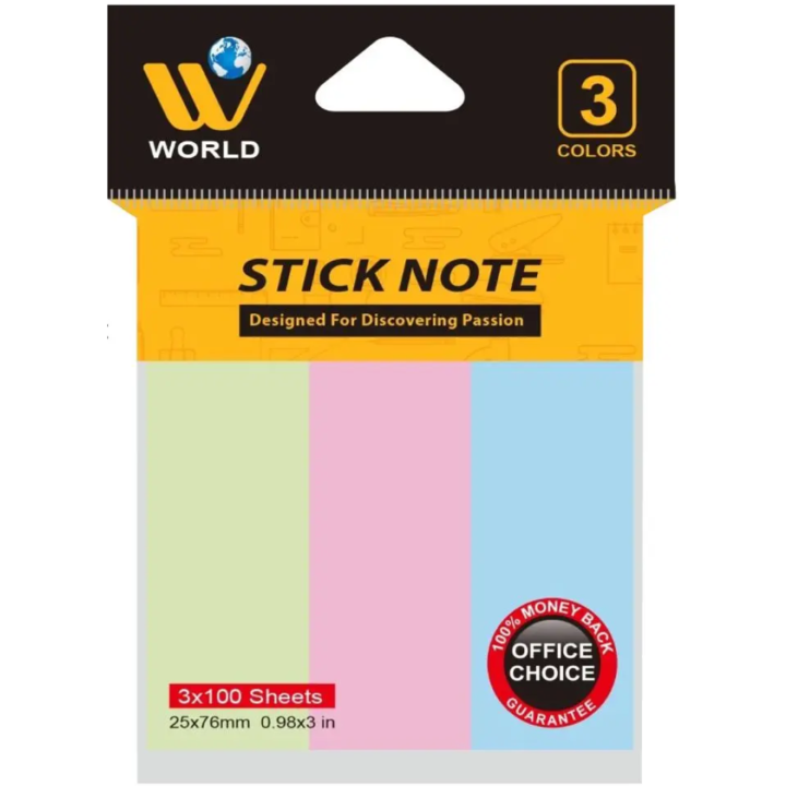 WBM Multi Color Sticky Notes 300 Sheet | Sticky Notes Pad | Daraz.pk