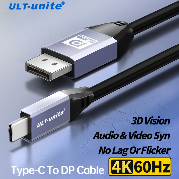 4K USB C to Display Port cabl Tipo-C to DP Cable USB C to DisplayPort ...