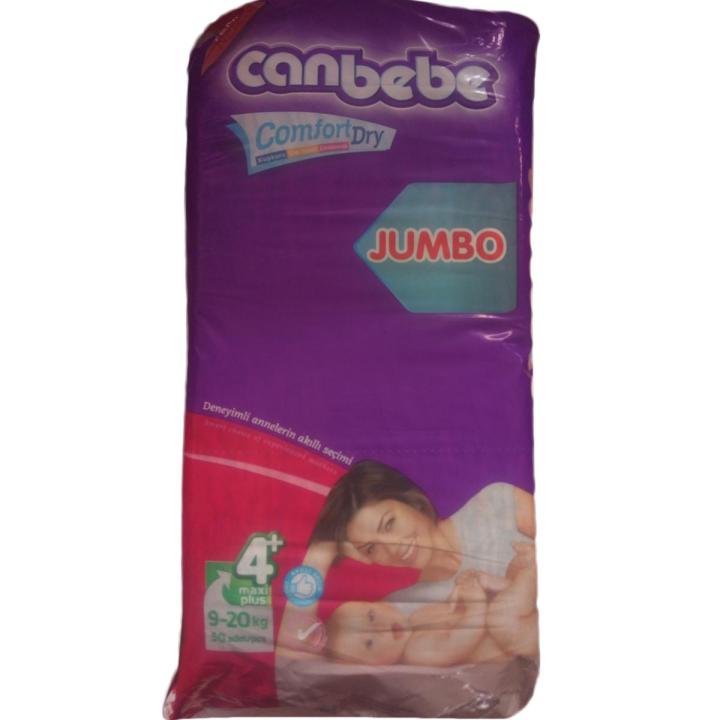 Canbebe Jumbo Size 4+ Diapers Maxi Plus - 50 Pcs | Daraz.pk